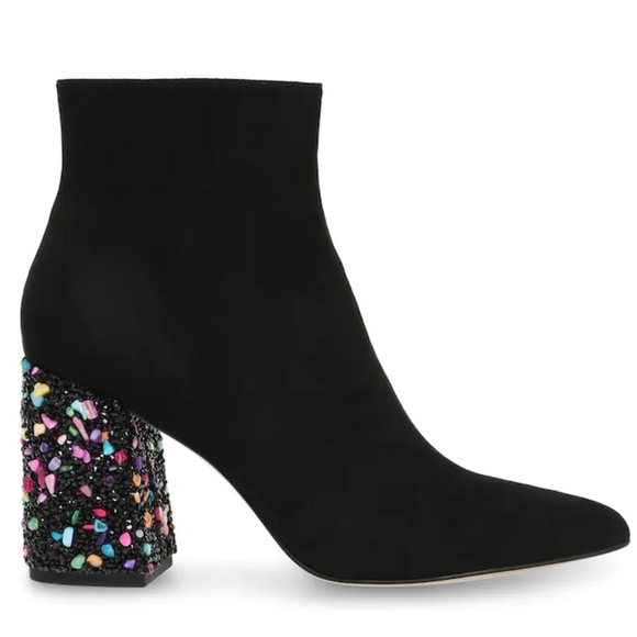 Betsey Johnson | Shoes | Betsey Johnson Rainbow Rhinestone Chunky Block ...